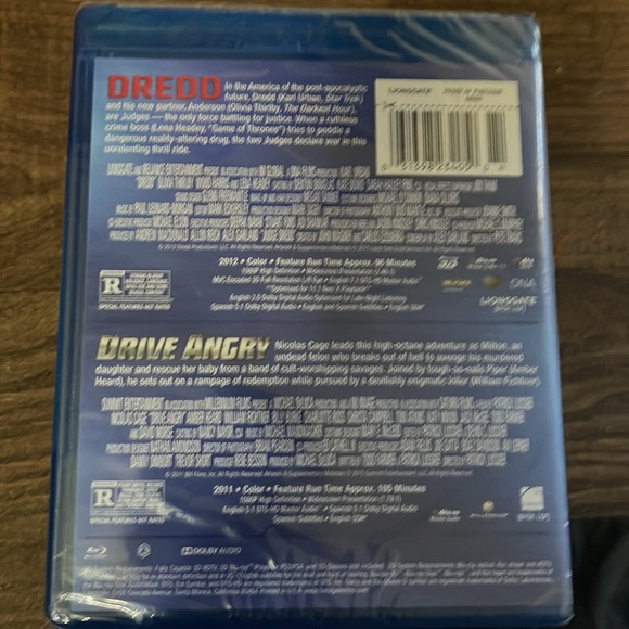 Lionsgate | Media | Double Feature Dredd And Drive Angry Including Digital Downloads New | Poshmark